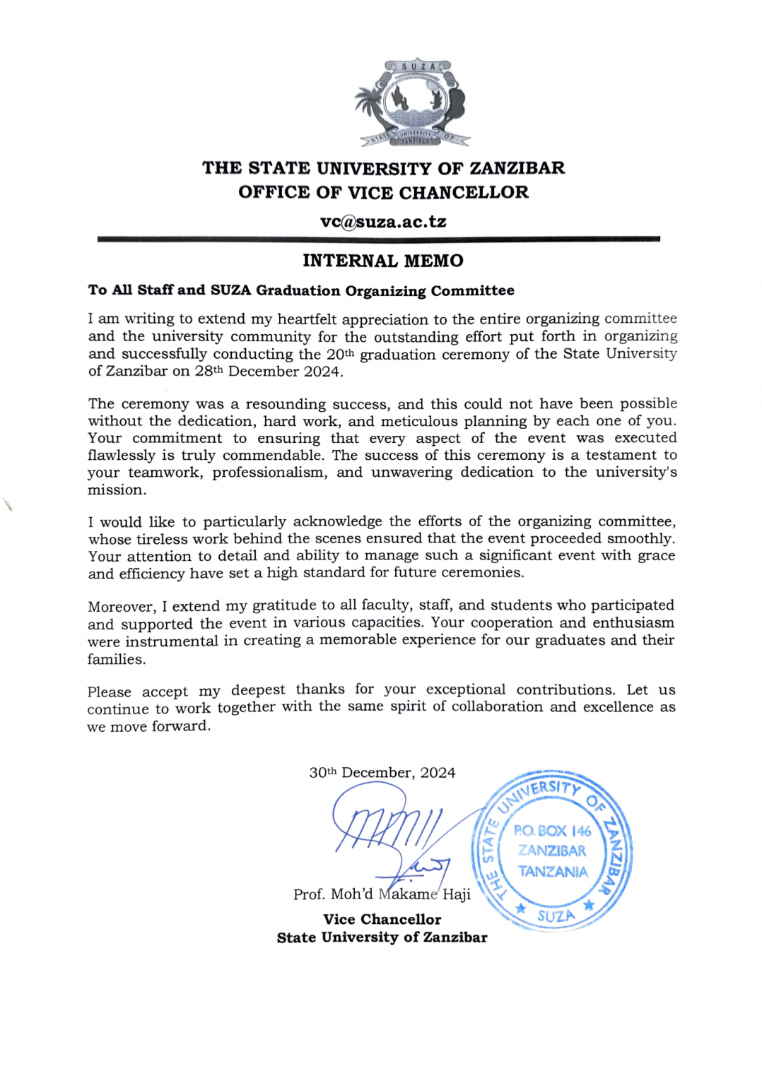 The State University Of Zanzibar